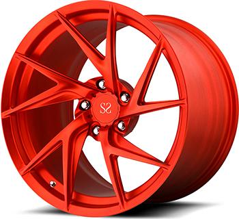 China Matt Red aangepast 20 Staggered Auto Alloy Rims voor Porsche 911 Turbo Te koop