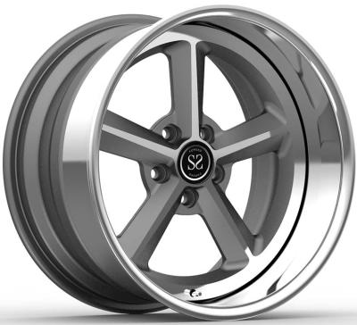 China 19x10 and 20x14 3 Piece Forged Wheels Polished Lip and Grey Disc for Corvette c6 z06 year 2008 for sale
