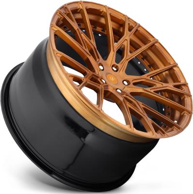 China Matt Brown 2PC Forged Rims Wheels Multi Spokes For Lexus LS 22x10 22x11.5 for sale