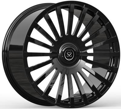 China BENZ G63 24x10 Custom 1-PC Forged Rims Gloss Black for sale