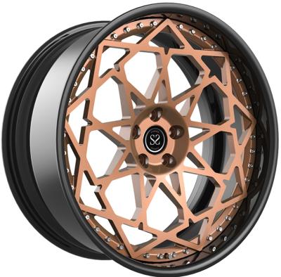 China Light Bronze Disc and Black Barrel  20x10 and 20x11 Custom 2-PC Forged Rims for BMW M8 F93 for sale
