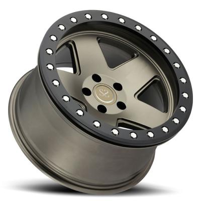 China customs 21 22 24 inch forged pickup offroad vehicle SUV wheel beadlock rims for Jeep Wrangler for sale
