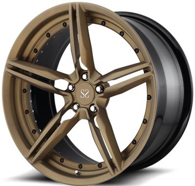 Cina Gli orli Lamborghini, Ferrari, Toyota, Nissan, Audi, Porsche, Mcl/20inch 2-Piece della lega su misura il nero di lucentezza hanno forgiato le ruote in vendita