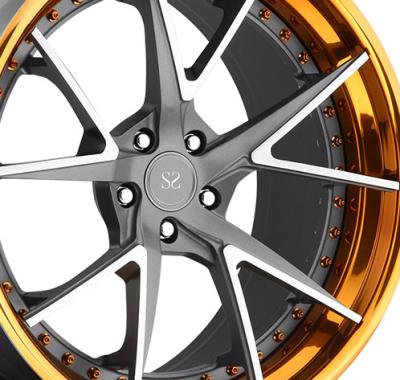 China 18 19 20 inch barrel and 10 inch lip 3 piece forged wheel rims 5x112 120 120.65 130 150 for sale