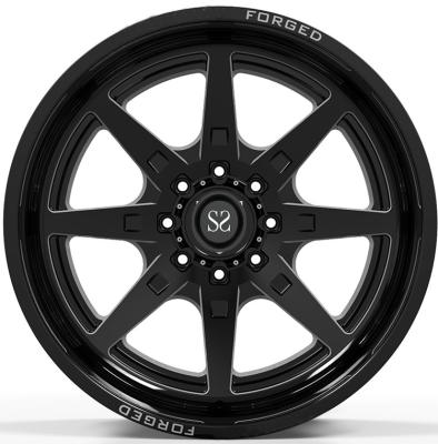 China Customized Off Road Rims 24x12 and 24x14 Gloss Black Deep Lip 4x4 Wheels Rim for sale