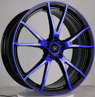 Chine 1-Piece fait sur commande a forgé le visage bleu + le noir 20" de roues de lustre les roues 5x130 d'alliage pour Porsche 911 à vendre