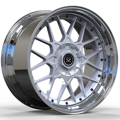 China Ferrari 458 Custom Staggered 20 Inch 2-PC Polish Forged Wheel Rims 6061-T6 Aluminum Alloy 5x114.3 for sale