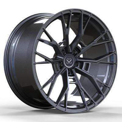 China Super Deep Concave 1 Piece Forged Rims Monoblock Gun Metal Alloy M8 Car Wheels for sale