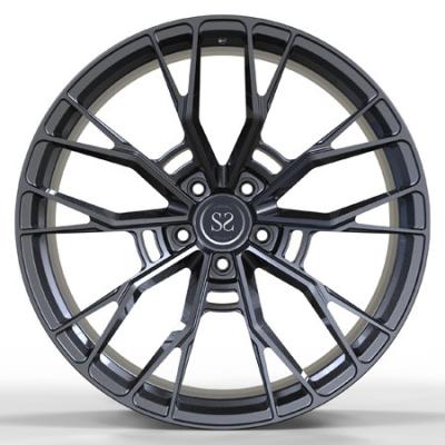China Super Deep Concave 1 Piece Forged Rims Monoblock Gun Metal Alloy M8 Car Wheels for sale