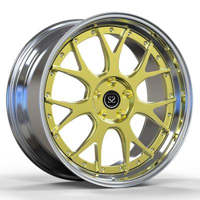 China Adatta a Benz C63 5x112 Custom Polish 2-PC Forgiato Rims in lega di alluminio Staggered 19 e 20 pollici for sale