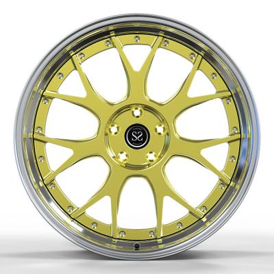 Cina Adatta a Benz C63 5x112 Custom Polish 2-PC Forgiato Rims in lega di alluminio Staggered 19 e 20 pollici in vendita