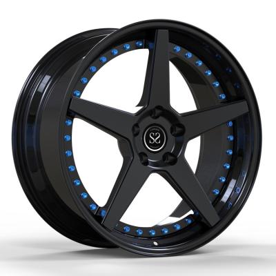 Chine Roues noires du baril A6061 T6 5x130 de satin central pour VW 20x9 5x112 5x120 à vendre