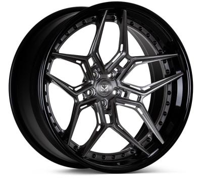 China 3 PC EVO4R Rims Forged 18 19 20 21 22 inch for VW T5 T6 Brushed Black Wheels for sale