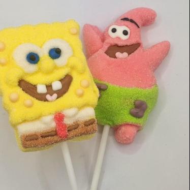 China Cartoon Character Marshmallow Lollipops for sale