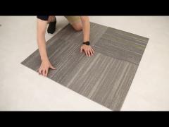 Gestreept Commercieel Modulair Tapijt 50x50cm pp-Tegels met Bitumen Steun