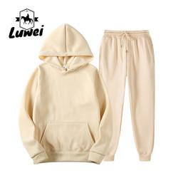 Cina Custom Felpe Con Cappuccio Bluzy Bulk Premium Blank Oversized Cut And Sew Pantaloni da ginnastica pesanti e Hoodie Set in vendita