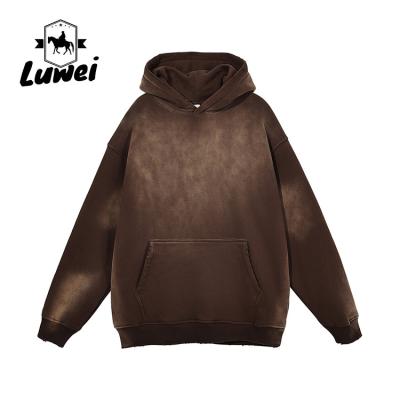 Cina Pull Over Cappuccio di cotone di peso pesante Magliette da copertura di grandi dimensioni Unisex in vendita