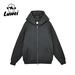 Cina Zip Up Cappuccino di cotone pesante tagliato invernale poliestere maschile maschile nero in vendita