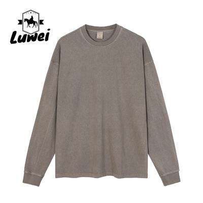 Cina Peso pesante Cappuccio in cotone a maglia Due toni Taglio cucito Crewneck Sweatshirt in vendita