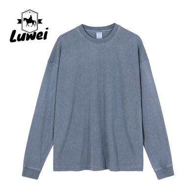 Cina Peso pesante Cappuccio in cotone a maglia Due toni Taglio cucito Crewneck Sweatshirt in vendita