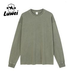 Cina Peso pesante Cappuccio in cotone a maglia Due toni Taglio cucito Crewneck Sweatshirt in vendita
