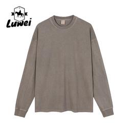 Cina Peso pesante Cappuccio in cotone a maglia Due toni Taglio cucito Crewneck Sweatshirt in vendita