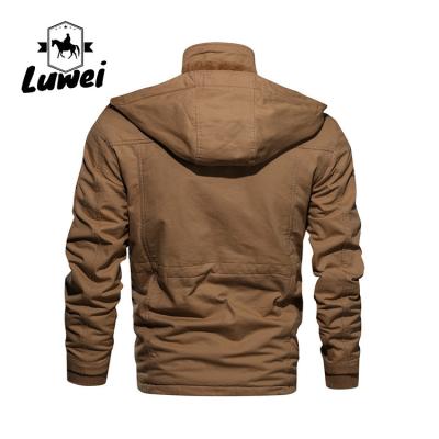 中国 冬用カジュアルコート 男性 スリム 厚い パイロット ユーティリティ 男性 ジャケット 風力 パーカー Hombre コットン プラスサイズ ジャケット 販売のため
