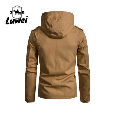 China Winter Winddicht Dünne Arbeitsausrüstung Leere Dienstleistung Cardigan Knöpfe Langes Ziehseil Kapuzenmantel Trench Männerjacke zu verkaufen