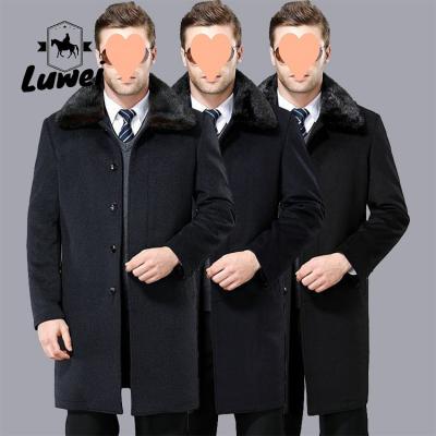 Cina Uomo Inverno Autunno Abbigliamento a petto singolo Utilità pesante cotone Magliore cappotto in trincea Inverno Giacca calda in vendita