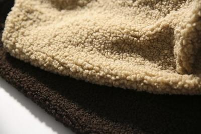 Cina Cappotto invernale Polare Color Solid Stand Collar Zipper Utility Larga manica Larga manica Oversize Custom Sherpa Fleece Jacket per Uomini in vendita