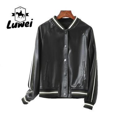 Cina Plus Size Stand Collar Pelle Motociclista Giacca Windcheater Utility Sport Outdoor Donne Giacca di Pelliccia Fallace in vendita