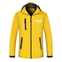 China Custom Logo Outer Wear Apparel Spandex Polyester Softshell Jacket Windbreaker for sale