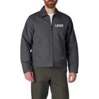 China Heavy Work Warm Down Jacket Hand Pockets Zip Up Front Durable Cotton Workwear for sale