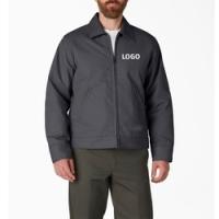 China Heavy Work Warm Down Jacket Hand Pockets Zip Up Front Durable Cotton Workwear for sale