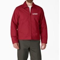 China Heavy Work Warm Down Jacket Hand Pockets Zip Up Front Durable Cotton Workwear for sale