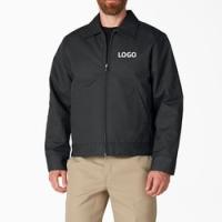 China Heavy Work Warm Down Jacket Hand Pockets Zip Up Front Durable Cotton Workwear for sale