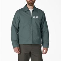 China Heavy Work Warm Down Jacket Hand Pockets Zip Up Front Durable Cotton Workwear for sale