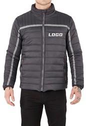 China Puffer gepolsterte Jacke Emboss Druck Outdoor Winter Herrenmantel zu verkaufen