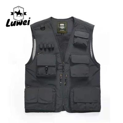 China Zomer Multiple Pockets Tactics Mesh Slim Utility Oversize Utility Outdoor Fishing Mannelijke jurk Te koop
