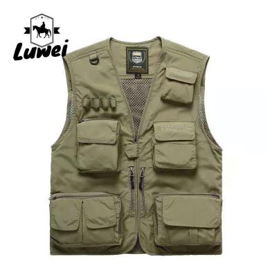 China Zomer Multiple Pockets Tactics Mesh Slim Utility Oversize Utility Outdoor Fishing Mannelijke jurk Te koop