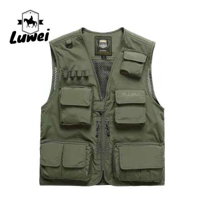 China Zomer Multiple Pockets Tactics Mesh Slim Utility Oversize Utility Outdoor Fishing Mannelijke jurk Te koop