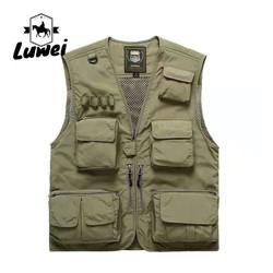 China Zomer Multiple Pockets Tactics Mesh Slim Utility Oversize Utility Outdoor Fishing Mannelijke jurk Te koop