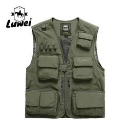 China Zomer Multiple Pockets Tactics Mesh Slim Utility Oversize Utility Outdoor Fishing Mannelijke jurk Te koop