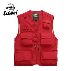 China Tactisch Custom Utility Outdoor Vissen Sleeveless Lichtgewicht Utility Gebreide vest Mensen Multi Pocket Vest voor de training Te koop