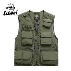 China Tactisch Custom Utility Outdoor Vissen Sleeveless Lichtgewicht Utility Gebreide vest Mensen Multi Pocket Vest voor de training Te koop