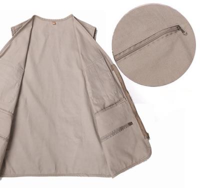 China 2022 Multi-pocket V-neck Cotton Plain Custom Utility Tank Top Vest Mens Clothing Men Vests de algodão Vests de pesca à venda