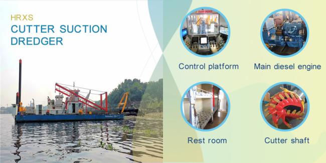 Water Flow 3500m3/H 1956kw 45m Length River Dredger with Rest Room