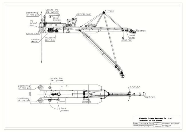 Diesel Engine 8 Inch Cutter Suction Dredger with Sand Pump