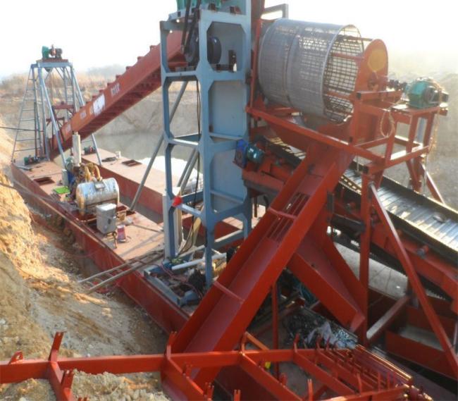 Chain Bucket River Gold Dredger Used in River and Lake