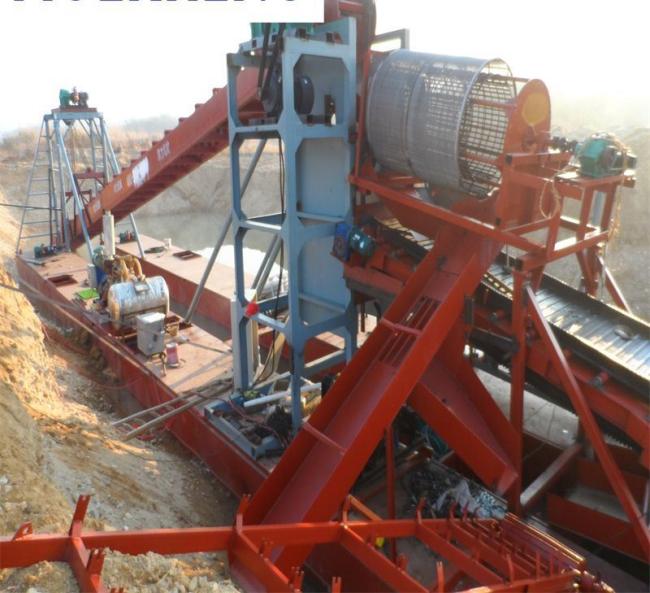 Chain Bucket River Gold Dredger Used in River and Lake